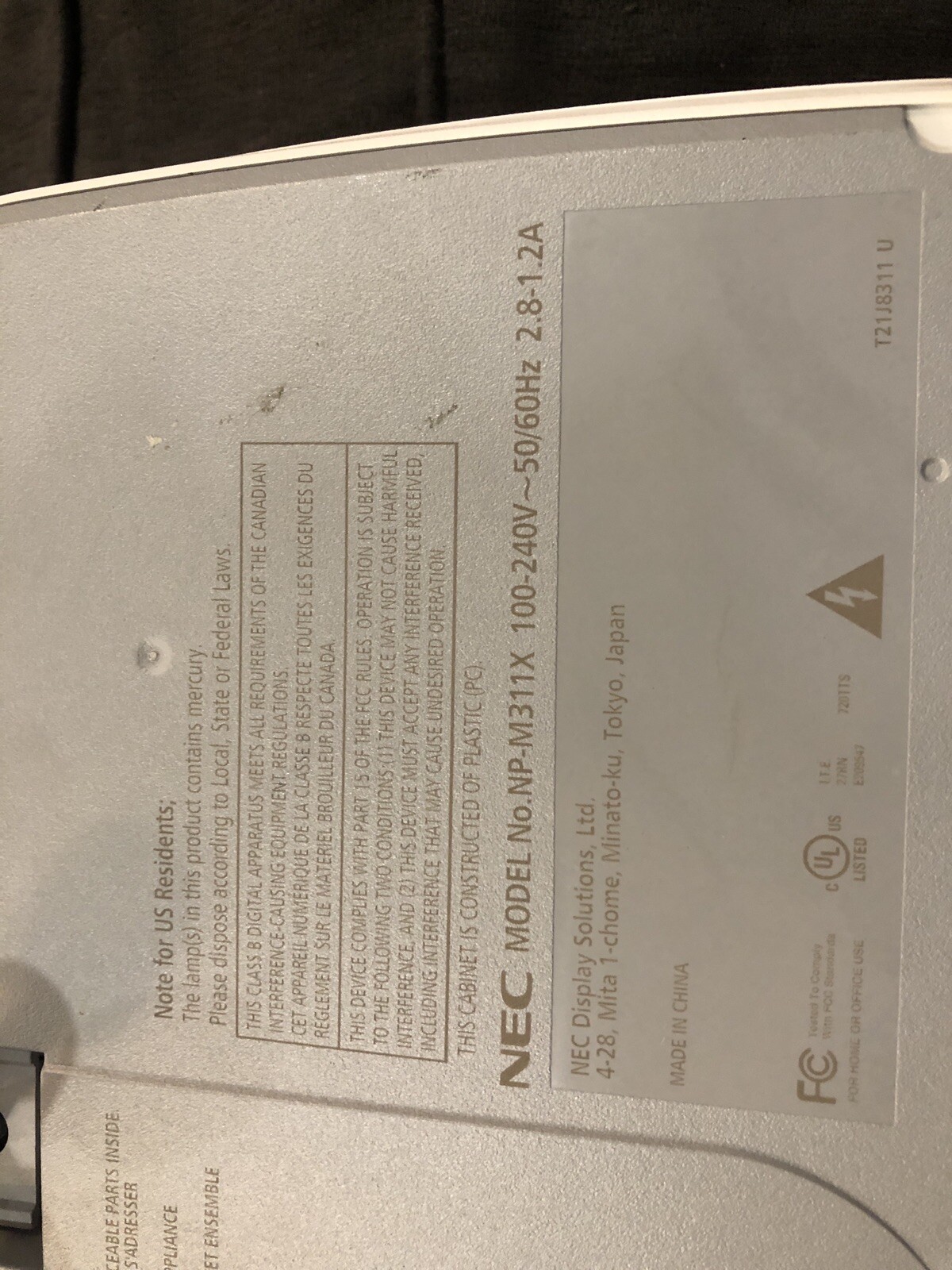 NEC NP-M311W LCD Projector for sale online | eBay