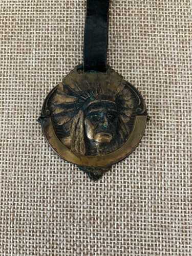 Antique Indian Chief Watch Fob Nice Detail Old Copper | eBay