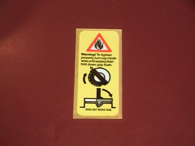 NEW OEM STIHL Chainsaw Fuel Filler Cap Warning Decal Sticker - READ ...