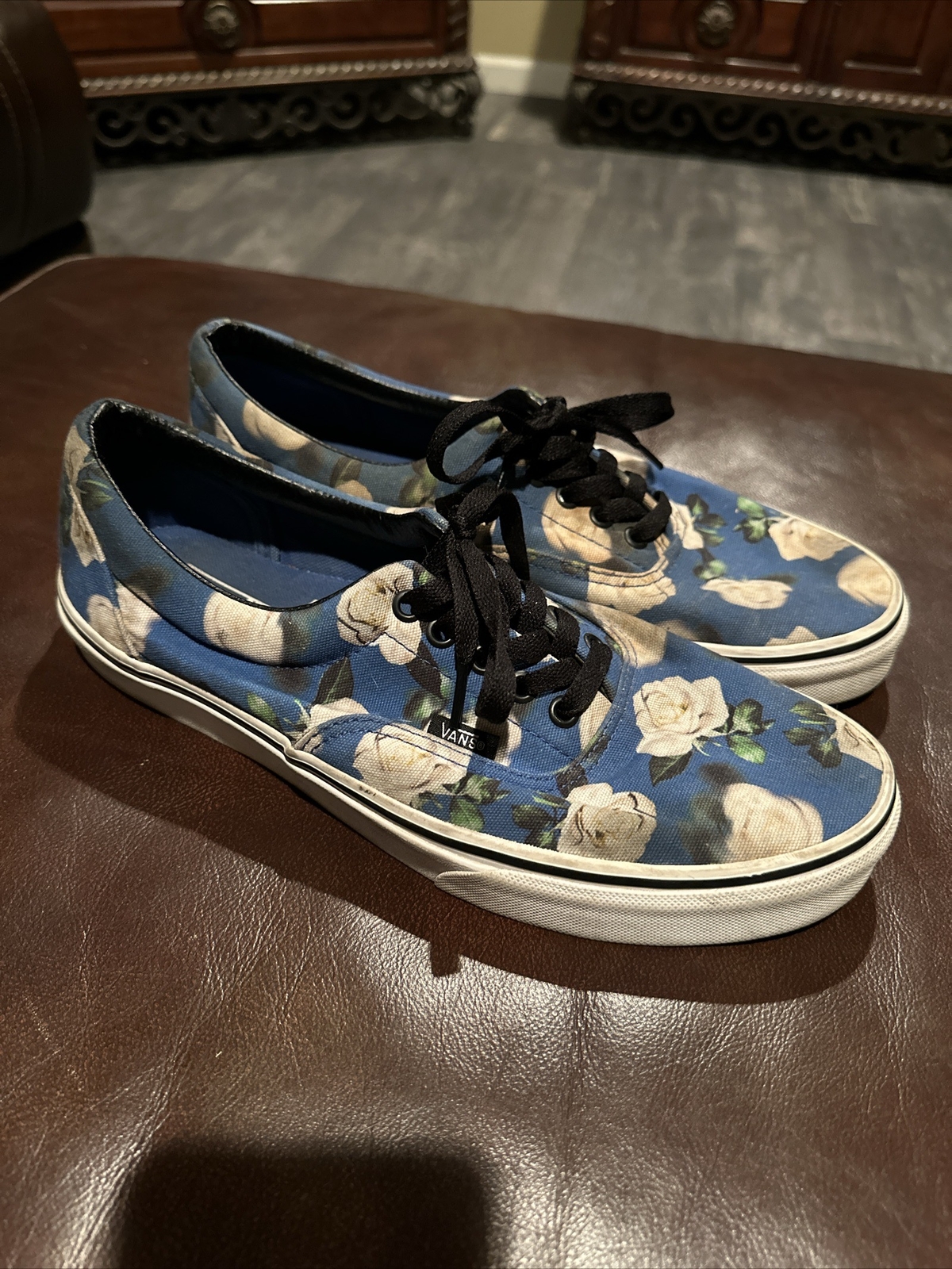 Vans Classic Era Floral Rose Blue Skate Sneaker Shoes… - Gem
