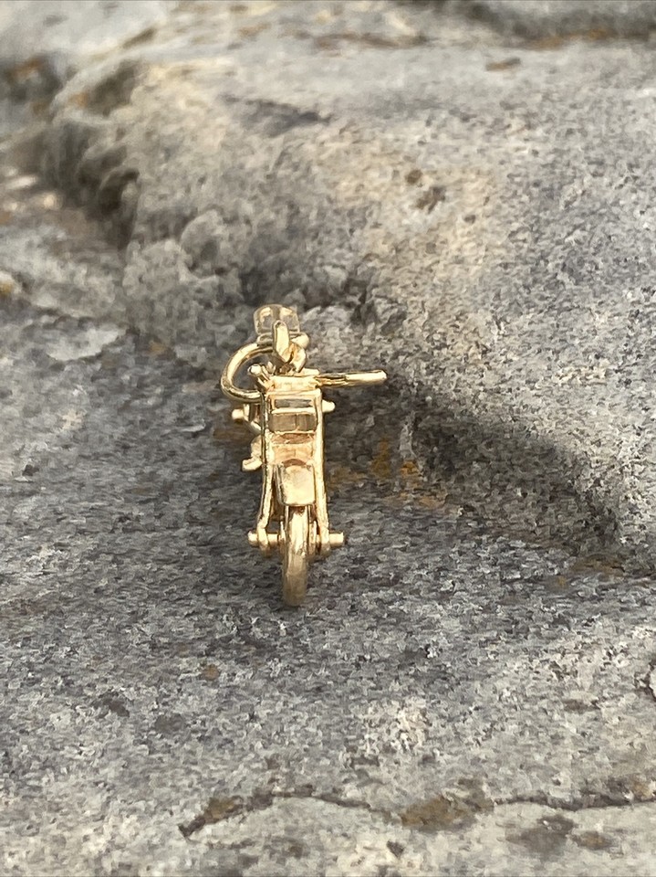 Vintage 14K Yellow Gold Motorcycle or Chopper Charm | eBay