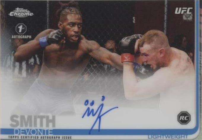 2019 Topps Chrome UFC - Fighter Autographs Devonte Smith #FA-DS (AU, RC ...