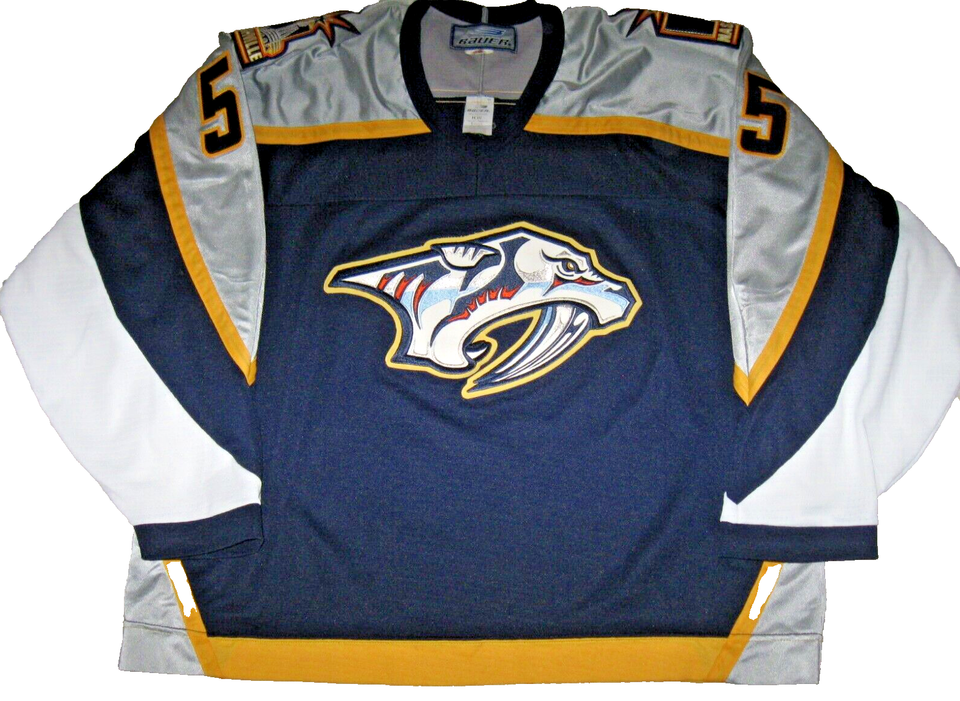 VINTAGE #55 Jordan TOOTOO Nashville PREDATORS Off. Lic. BAUER Jersey ...