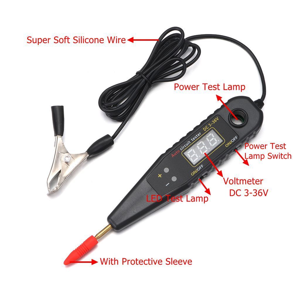 Circuit Tester Vehicle Pulse Sensor Signal Tester LED Light Testing Pen ...