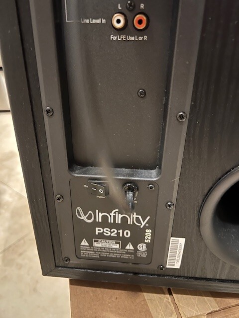 Infinity Powered Subwoofer PS210 | 300 W RMS | Rectangular | 1 ...