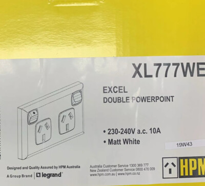 HPM EXCEL DOUBLE POWERPOINT XL777WE.WHITE COLOUR QUANTITY 5 | eBay ...