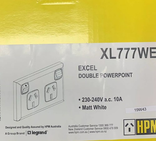 HPM EXCEL DOUBLE POWERPOINT XL777WE.WHITE COLOUR QUANTITY 5 | eBay ...