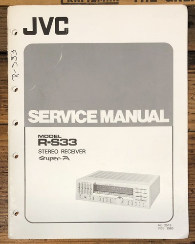JVC R-S33 Receiver Service Manual *Original* | eBay