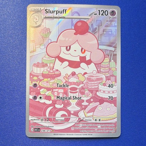 Pokémon TCG Slurpuff Full Art Rare Holo ASC 236/217 Stage 1 Psychic 120 ...