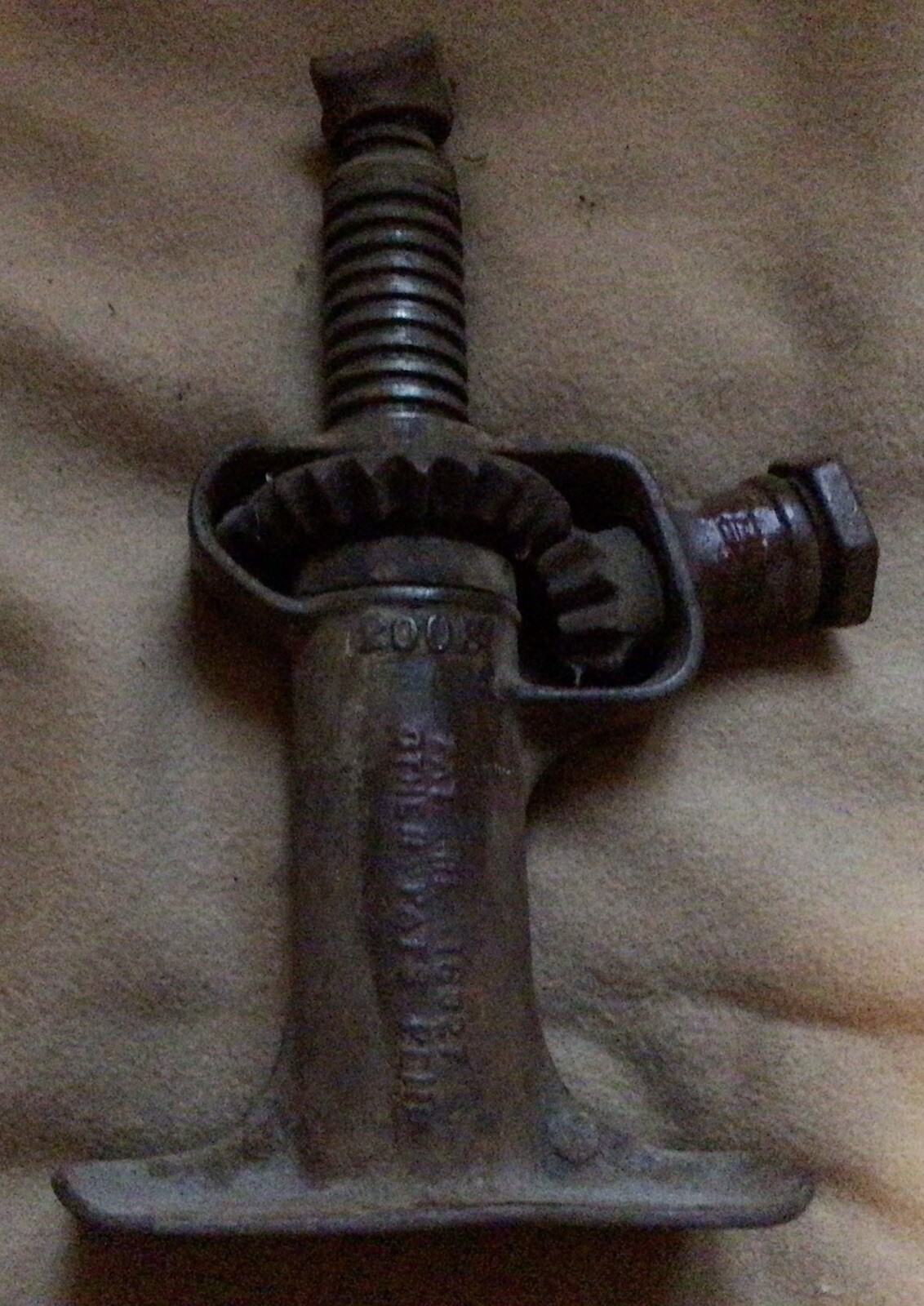 VINTAGE/ANTIQUE WALKER RACINE USA #2008 CAR TRUCK AUTO SCREW JACK Pat ...