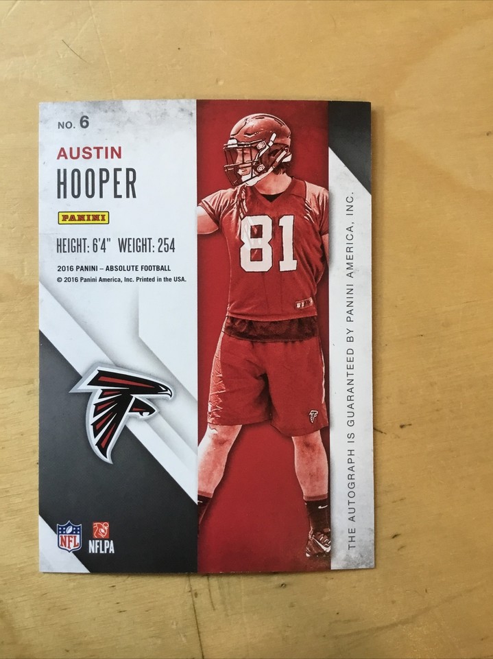 2016 Panini Absolute Rook Ink Red #6 - Austin Hooper Rookie Auto ...