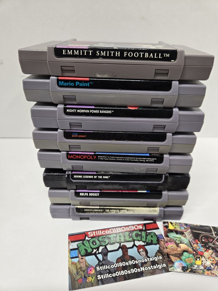 Nintendo SNES SUPER NINTENDO Game Lot X8,MMPR,WWF,Tiny Toons | eBay