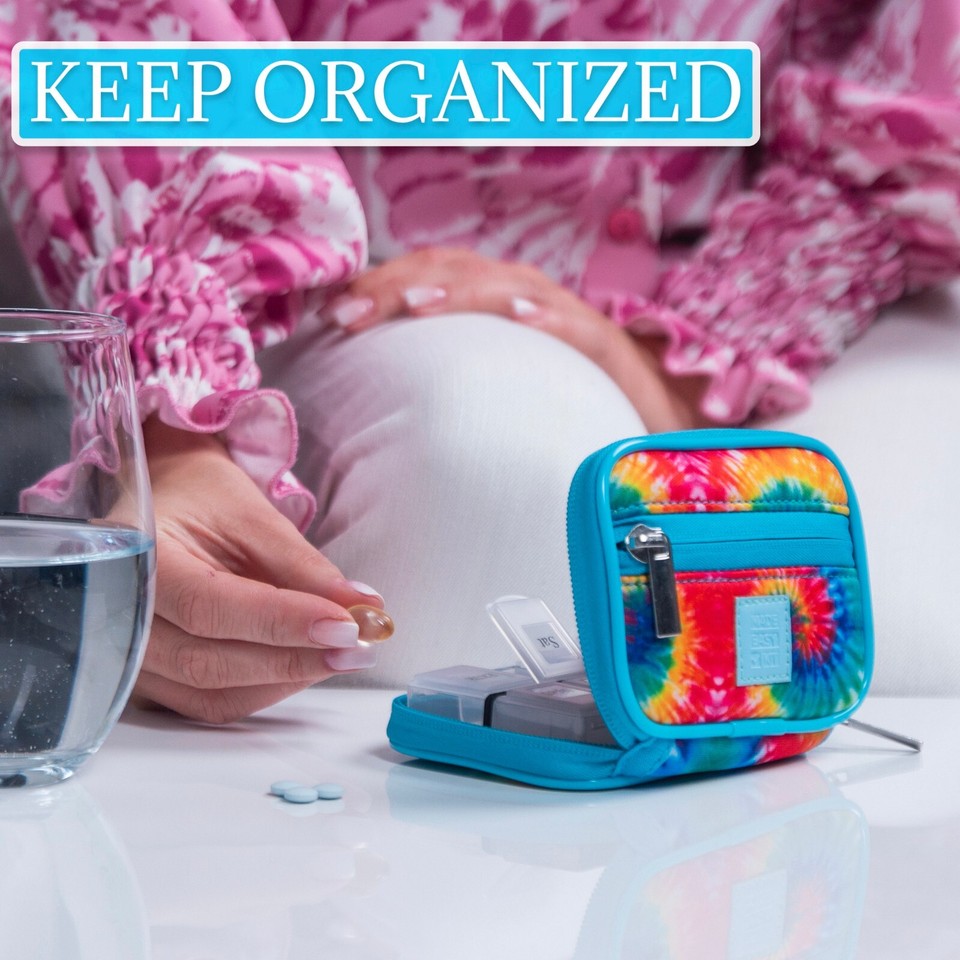 Made Easy Kit Pill Case Weekly Medicine Organizer w/ Removable 7-Day ...
