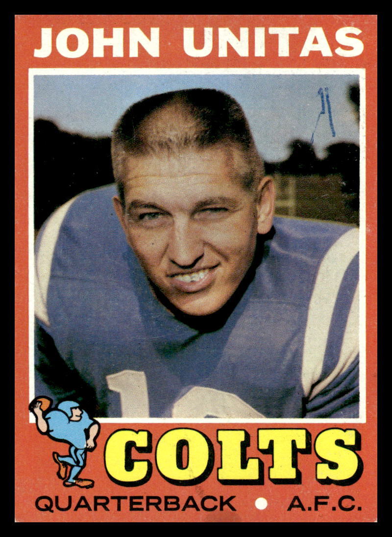 1971 Topps John Unitas #1 Baltimore Colts Football Card READ | eBay