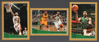 (3) 2009-10 Topps Gold SN /2009- Celtics- #76 Wallace/ #22 Marbury/ #19 ...