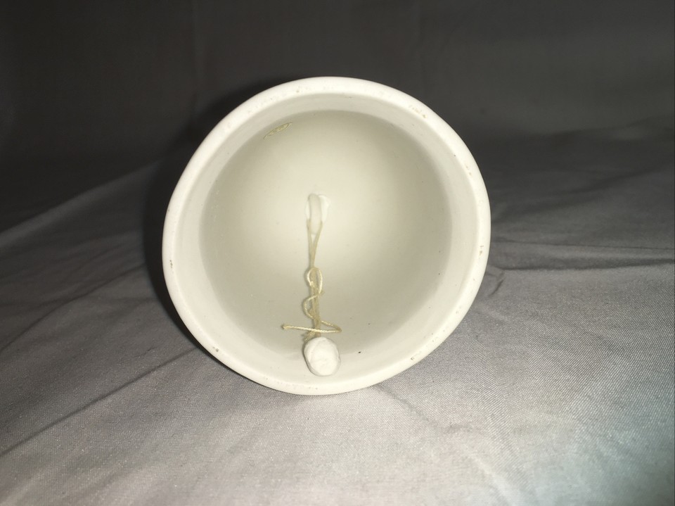 White With Floral Rose Pattern Ceramic Bell Aprox 4 1/4” Tall | eBay