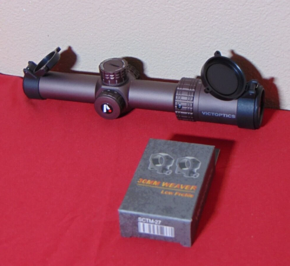 NO RESERVE Victoptics 1-6x24 Riflescope W/ Rings - Bronze - Gun Scopes ...
