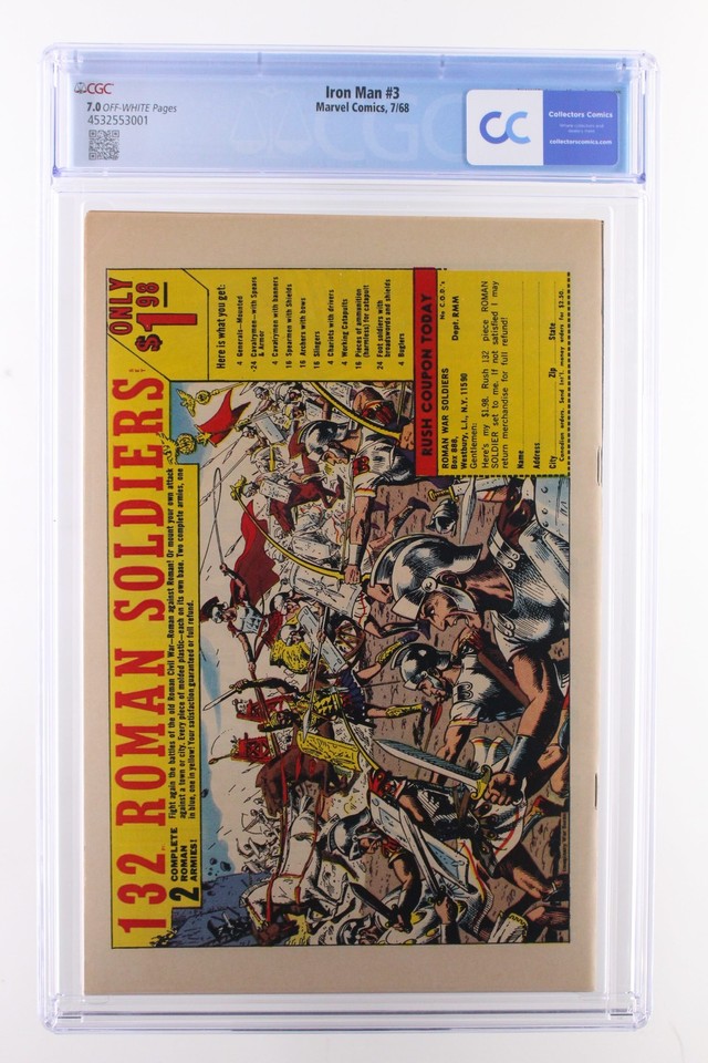 Iron Man #3 - Marvel Comics 1968 CGC 7.0 Happy Hogan becomes the Freak ...