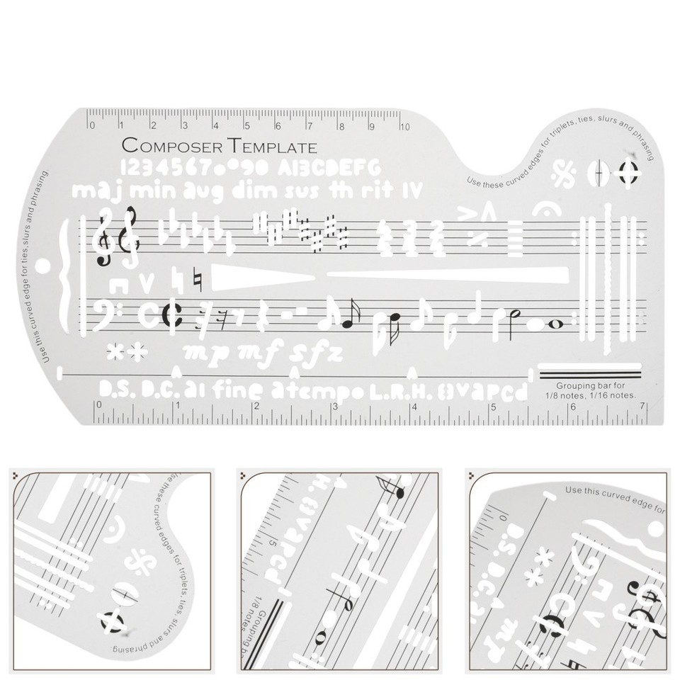 Template Sheet Music Drawing Ruler Transparent Notation Symbol | eBay ...