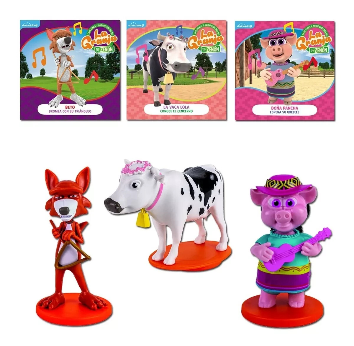 Audiocuentos La Granja De Zenon Kit X11 Figuras + Parlante | eBay