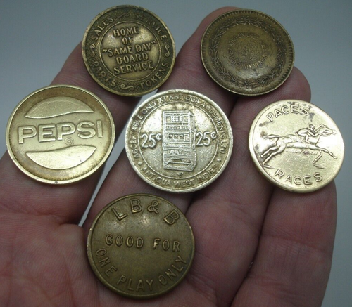 GOOD FOR TOKEN Pelican Pete PEPSI coin medal LOT Antigua Slot Machine ...