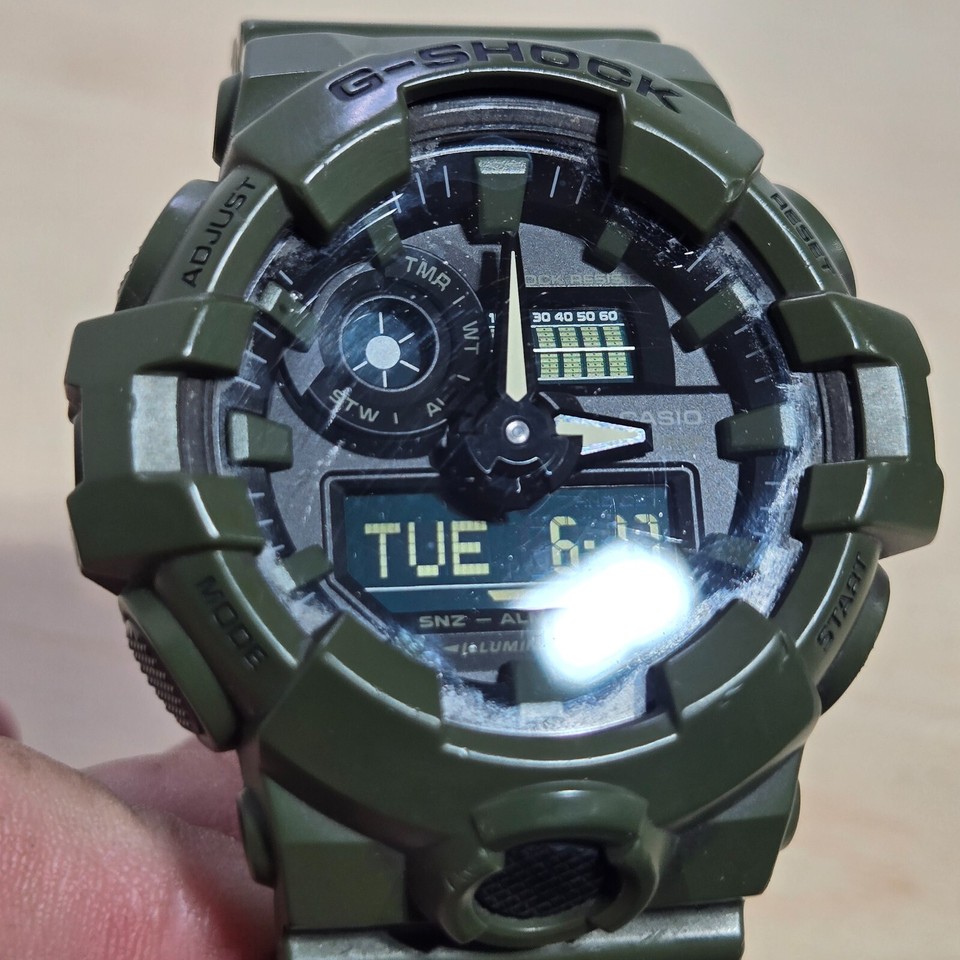 CASIO G-Shock Watch Men 5522 GA-700UC 52mm Green Digital Analog | eBay