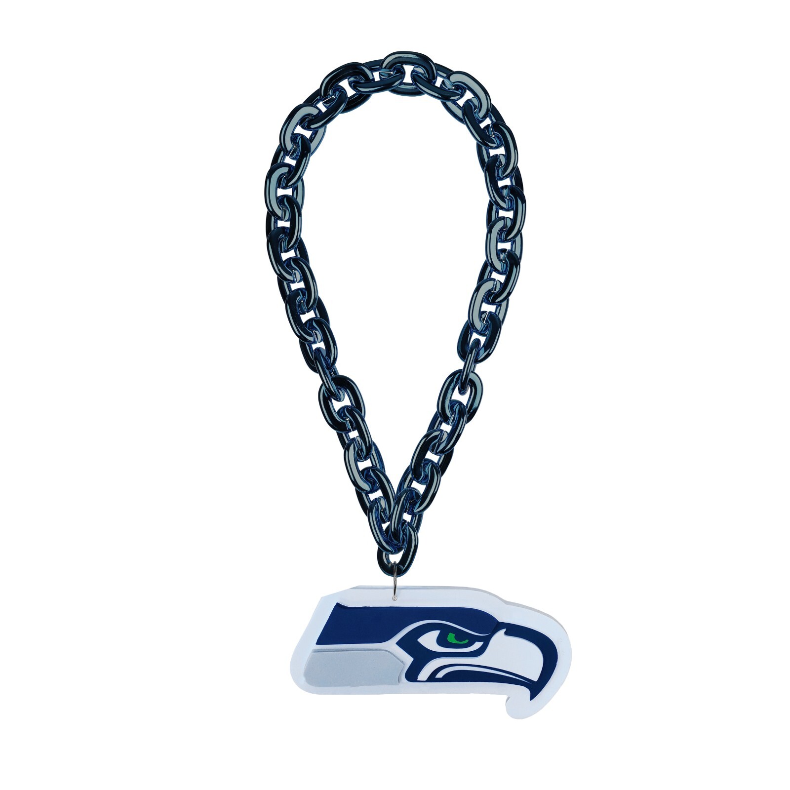 Seattle Seahawks Foam Fan Chain - BLUE - Team Necklace Big Logo NEW! | eBay