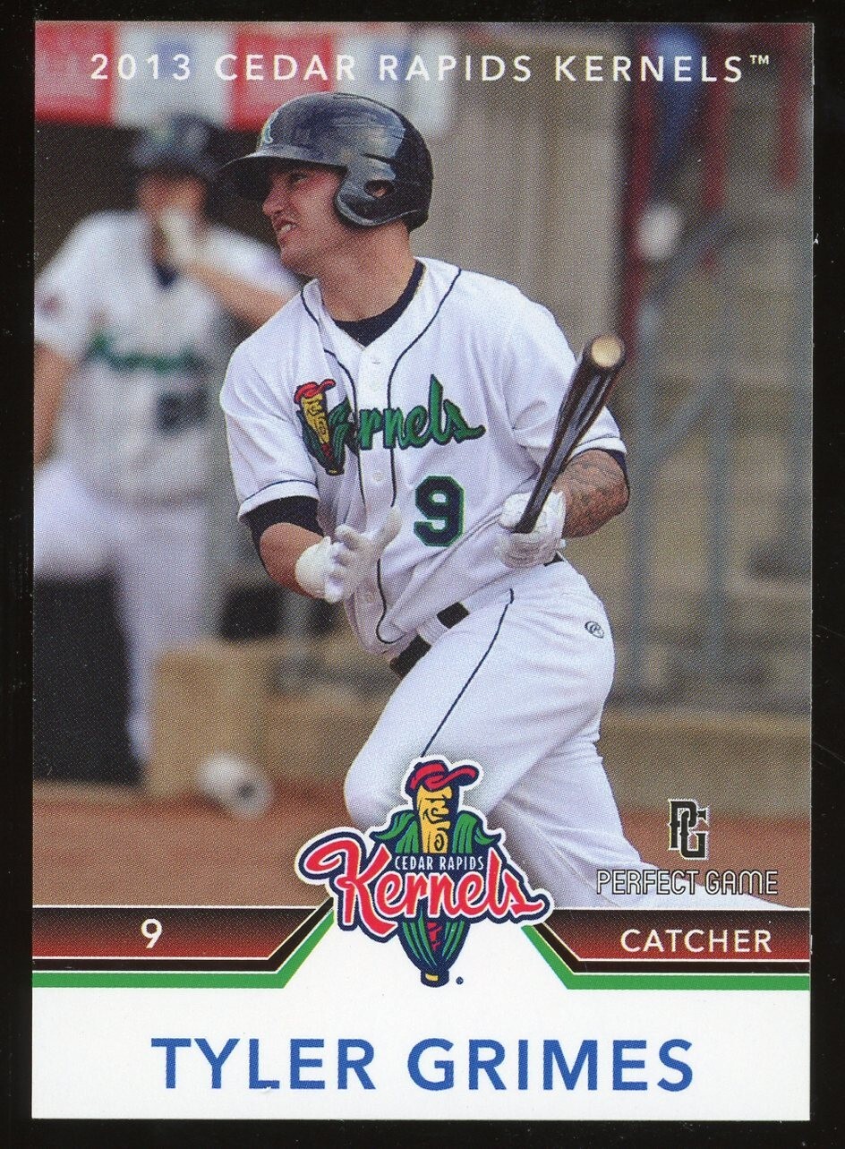 2013 Team Issue Cedar Rapids Kernels TYLER GRIMES RC TWINS WICHITA STATE | eBay