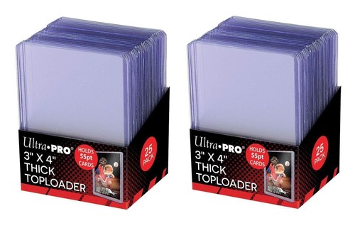 Lot of 50 Ultra PRO 3" X 4" Thick Top Loaders for Cards up to 55pt ...
