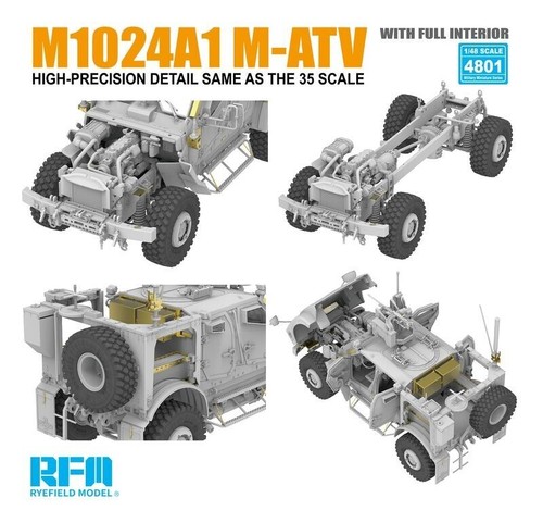 RYEFIELD MODEL RFM RM-4801 1/48 M1024A1 M-ATV MRAP All Terrain Vehicle ...