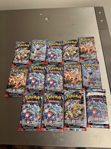 NEW SEALED FRESH VENDING MACHINE Pokemon Lot of 15 Stellar Crown ...