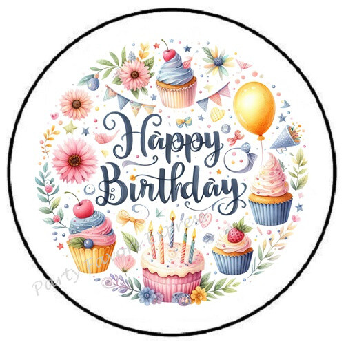 HAPPY BIRTHDAY ENVELOPE SEALS LABELS STICKERS PARTY FAVORS | eBay