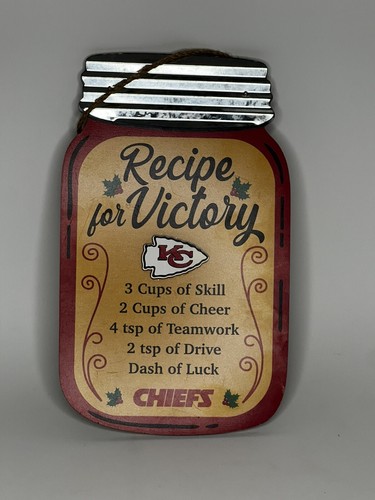 Kansas City Chiefs Recipe For Victory Hanging sign in the shape of a ...