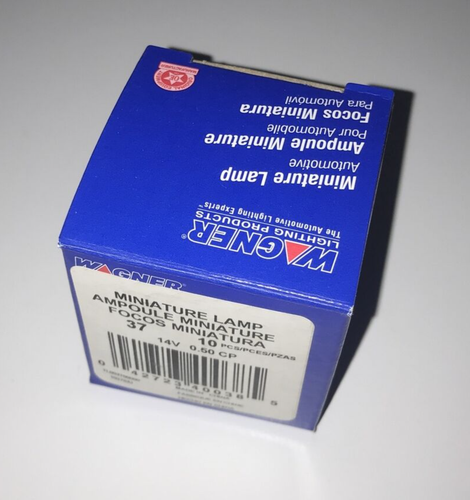 Box of 10 Wagner Lamps 37 Light Bulb Interior Ash Tray Dome Map Dash ...