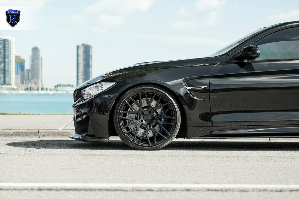 21” ROHANA RFX10 GLOSS BLACK CONCAVE RIMS FOR BMW F01 740 750 2009 ...