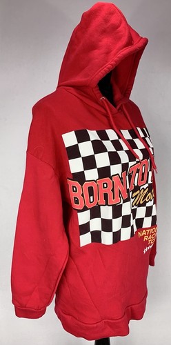 Women’s Medium Born To Ride Hoodie Motorcycle National Racing Tour Red ...