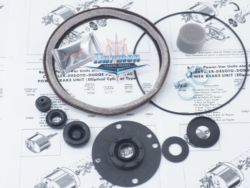 Plymouth 1956-61 w/Bendix Round Power-Vac Brake Booster Maj Rep Kit ...