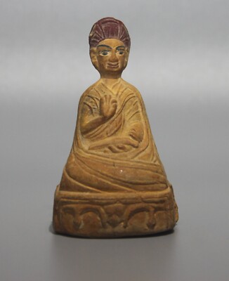 Tibet 1500s Old Antique Buddhist Clay Tsa Tsa Buddha Statue Fourth ...