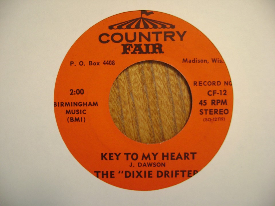 COUNTRY FAIR 45 RECORD/DIXIE DRIFTER/JIMMY DAWSON/MY LITTLE RED ...