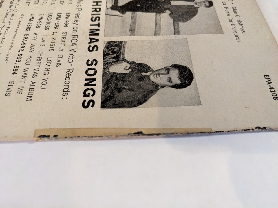 Elvis Presley – Elvis Sings Christmas Songs - EPA-4108 Extended Play 45 ...