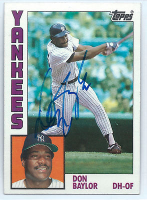 Don Baylor (deceased) signed 1984 Topps baseball New York Yankees ...