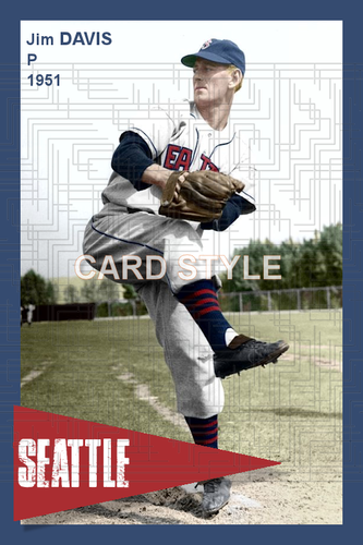 Jim Davis - 1951 Seattle Rainiers - choose a style - colorized print | eBay