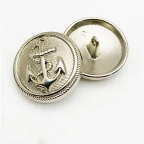 10pcs Round Shank Buttons Gold Color Anchor Button DIY Clothes Sewing ...