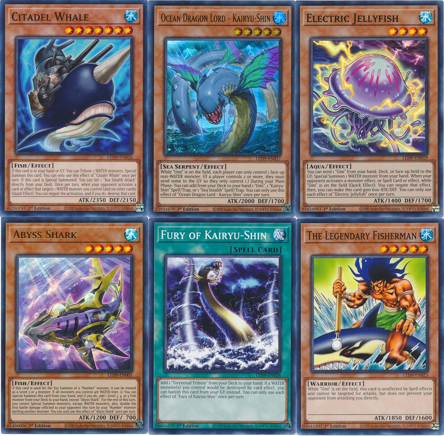 Yugioh Mako Tsunami 2024 Deck - Abyss Shark - Kairyu-Shin - 40 Cards ...