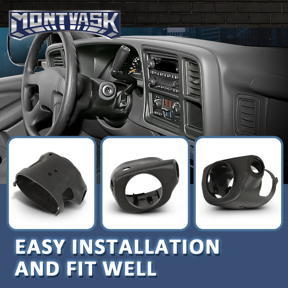 Fit For Silverado Sierra Tahoe Yukon Steering Column Cover Kit Shroud ...