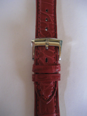 NEW BERTOLUCCI SOFT RED ALLIGATOR STRAP 18MM | eBay
