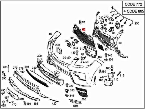 Genuine MERCEDES W166 GLE W166 M-CLASS Cover bumper area 1668853222 | eBay