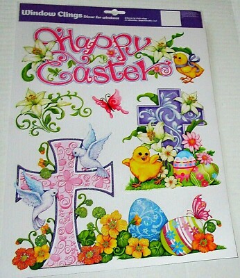 Easter Window Clings HAPPY EASTER/RELIGIOUS | eBay