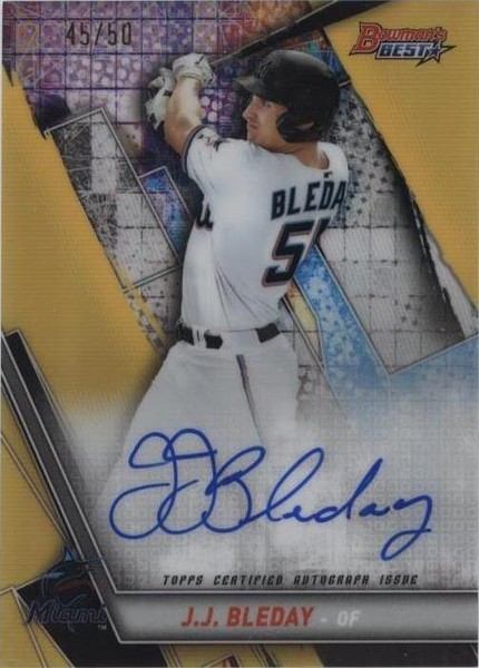 2019 Bowman's Best - Autographs Gold Refractor #B19-JJB JJ Bleday /50 ...