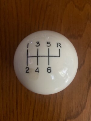 Vintage Manual 6 - Speed Engraved Shifter Shift Knob WHITE OEM PRICE ...